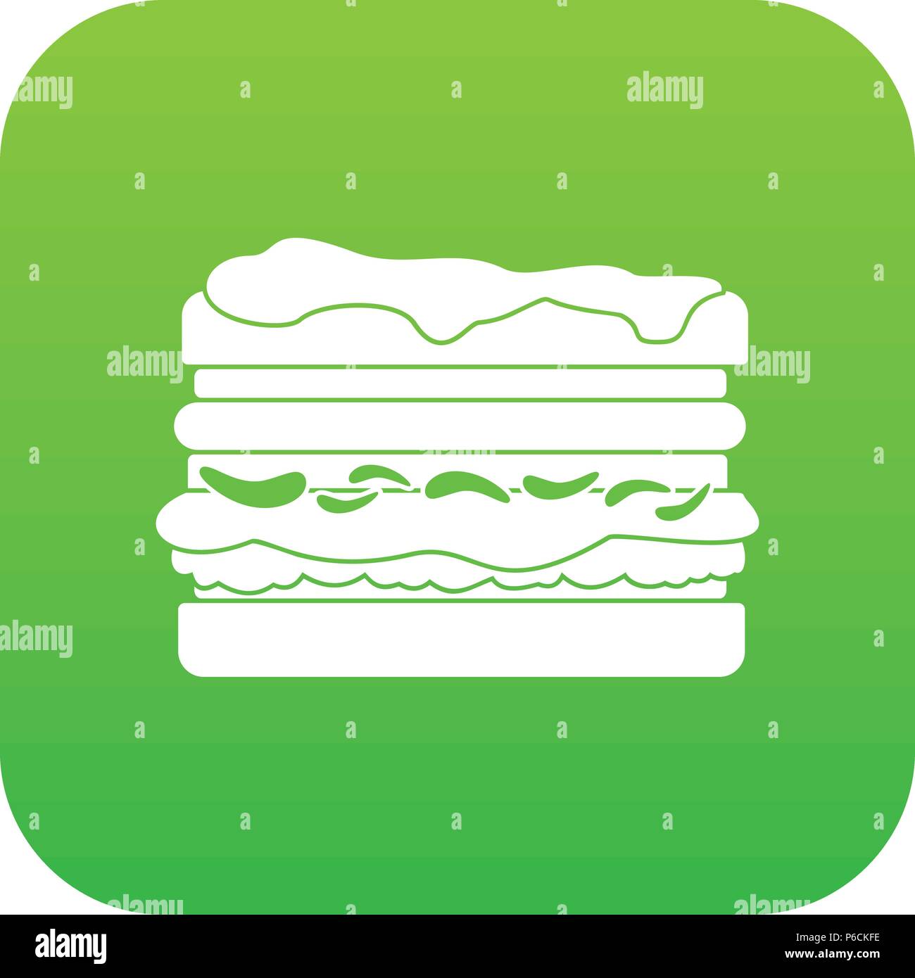 Burger icon green vector Stock Vector Image & Art - Alamy