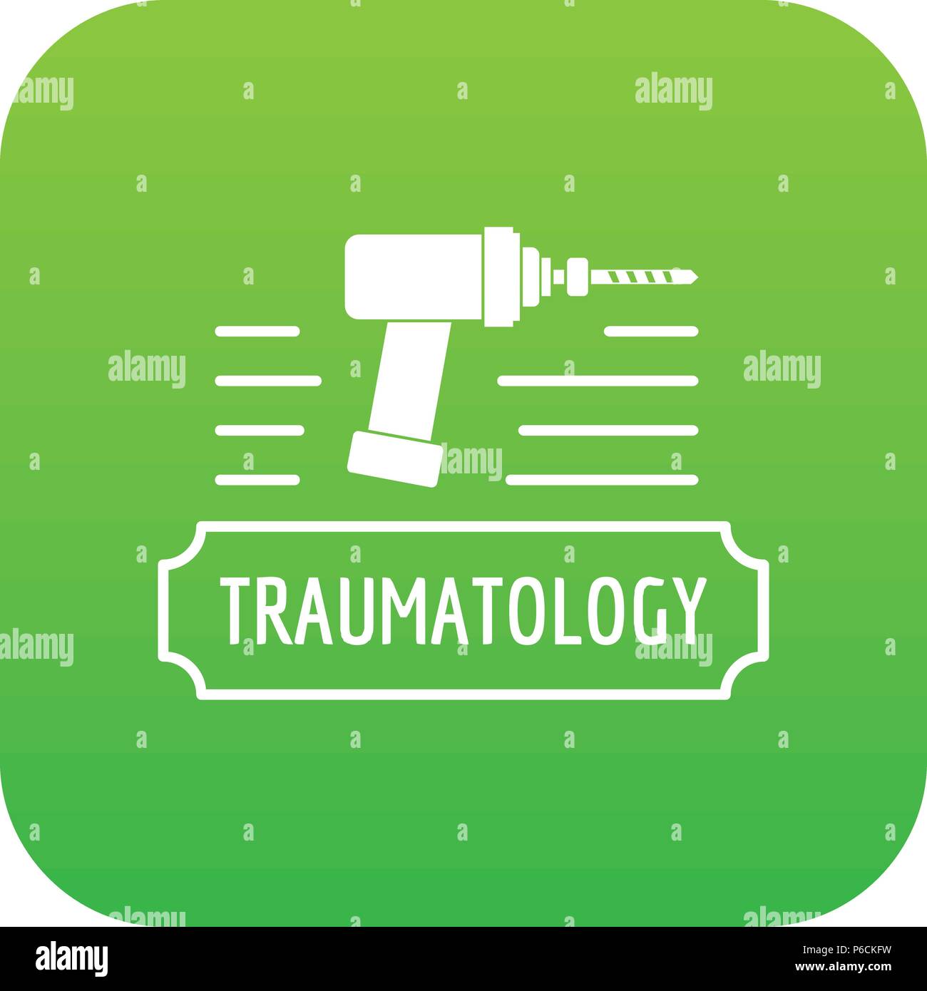 Correction traumatology icon green vector Stock Vector Image & Art - Alamy