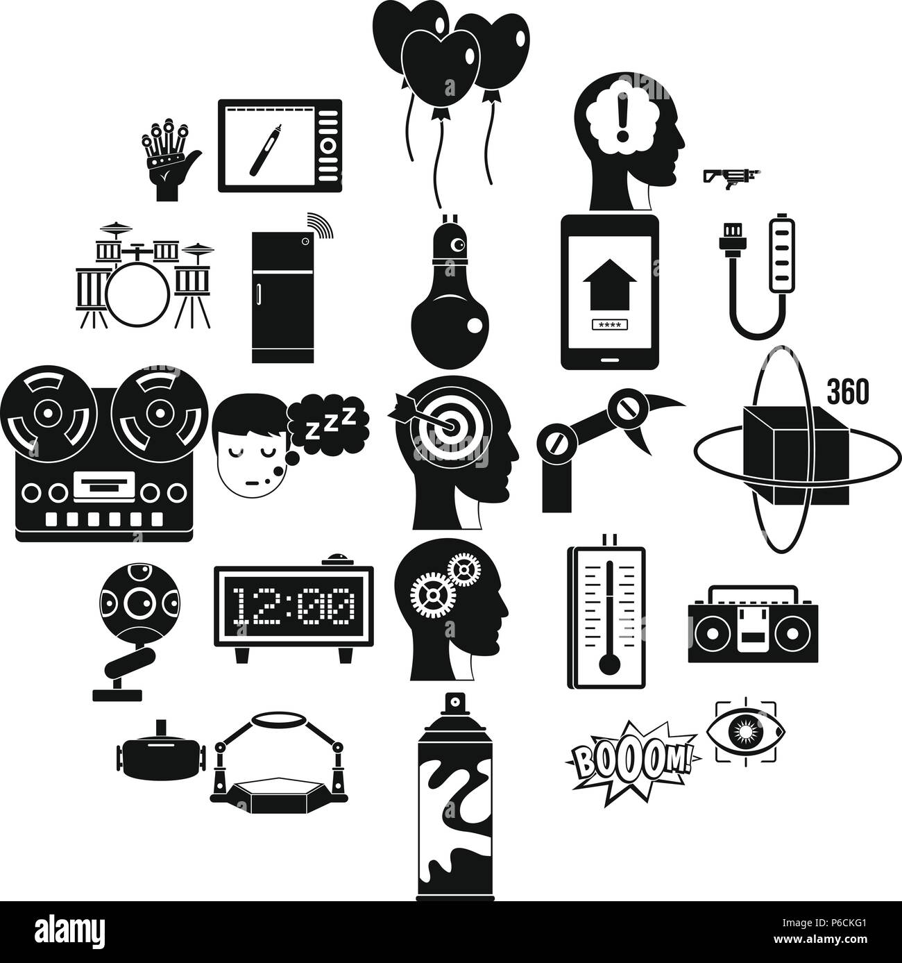 Musical talent icons set, simple style Stock Vector Image & Art - Alamy
