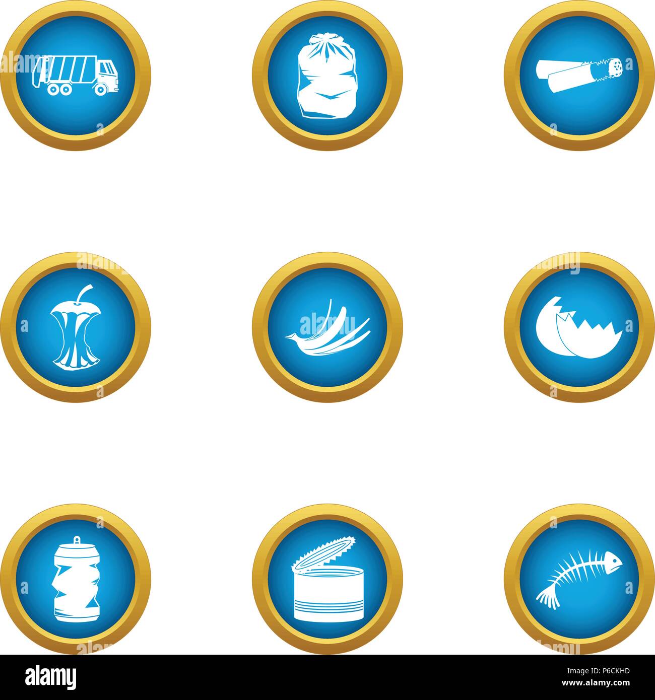 Landfill icons set, flat style Stock Vector Image & Art - Alamy