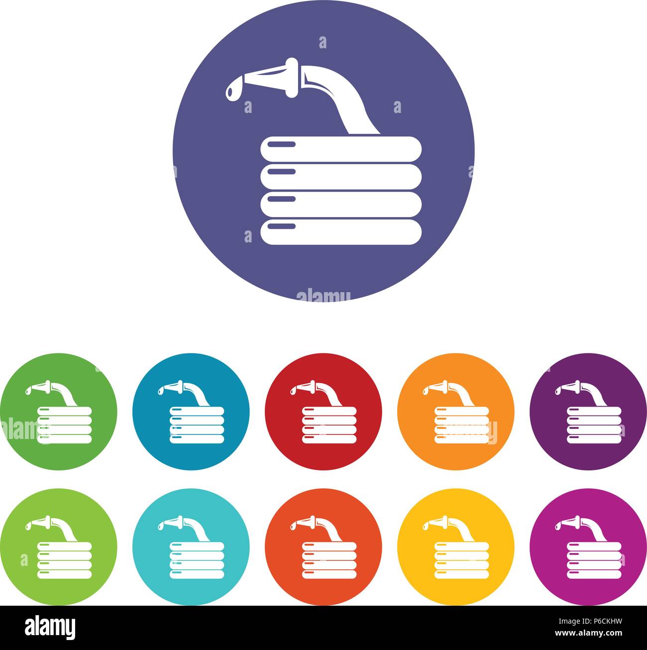 Water hose icons set vector color Stock Vector Image & Art - Alamy