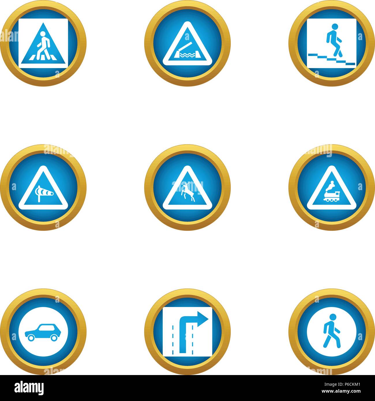 Passage icons set, flat style Stock Vector Image & Art - Alamy