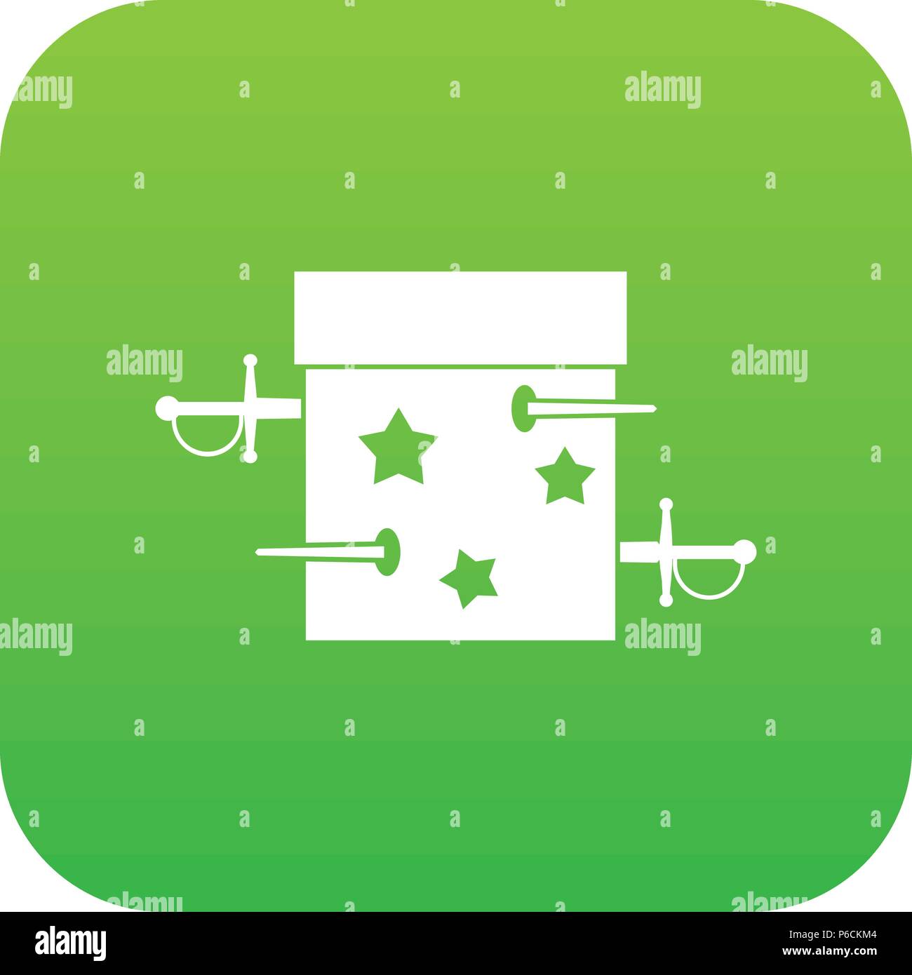 Sword box illusion icon digital green Stock Vector Image & Art - Alamy