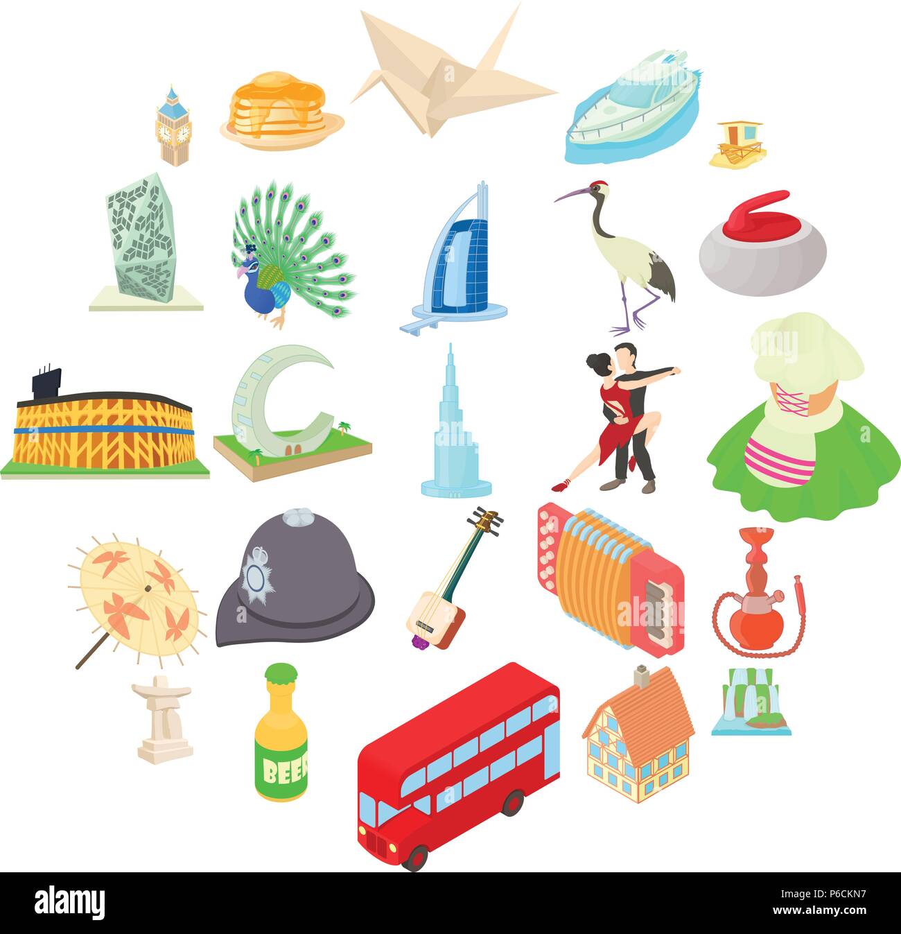 Culture icons set, cartoon style Stock Vector Image & Art - Alamy