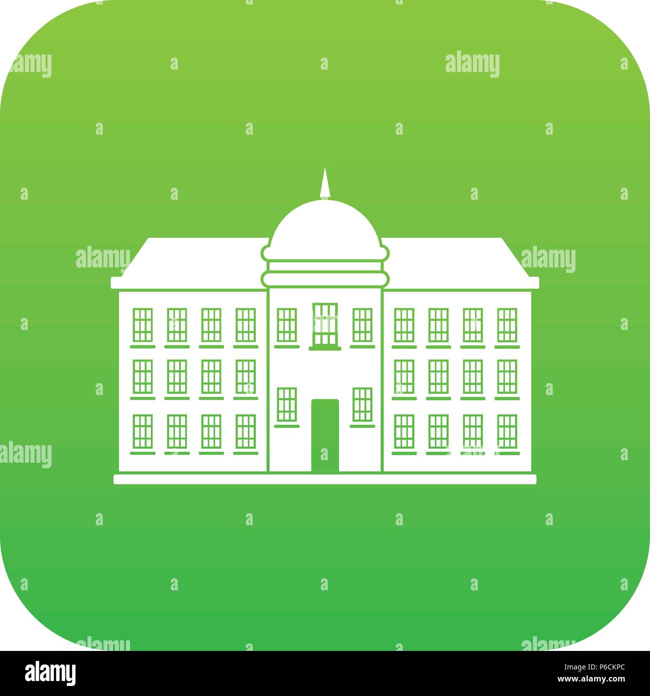Capital building icon green vector Stock Vector Image & Art - Alamy