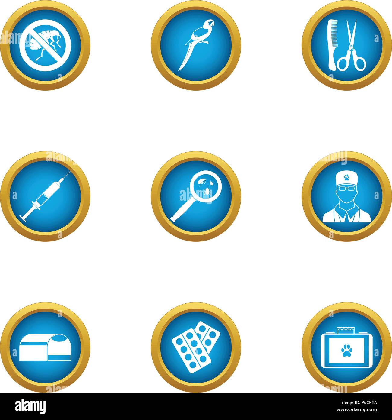 Remedy icons set, flat style Stock Vector Image & Art - Alamy