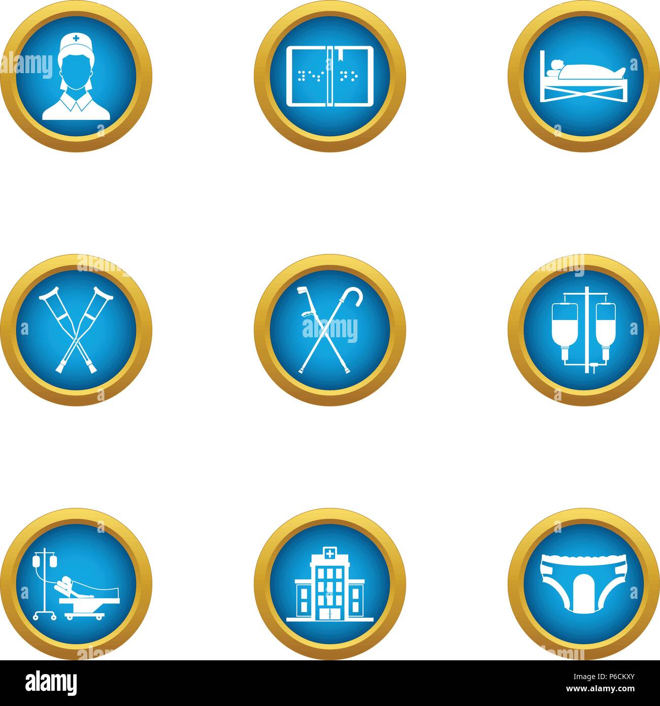 Drug remedy icons set, flat style Stock Vector Image & Art - Alamy