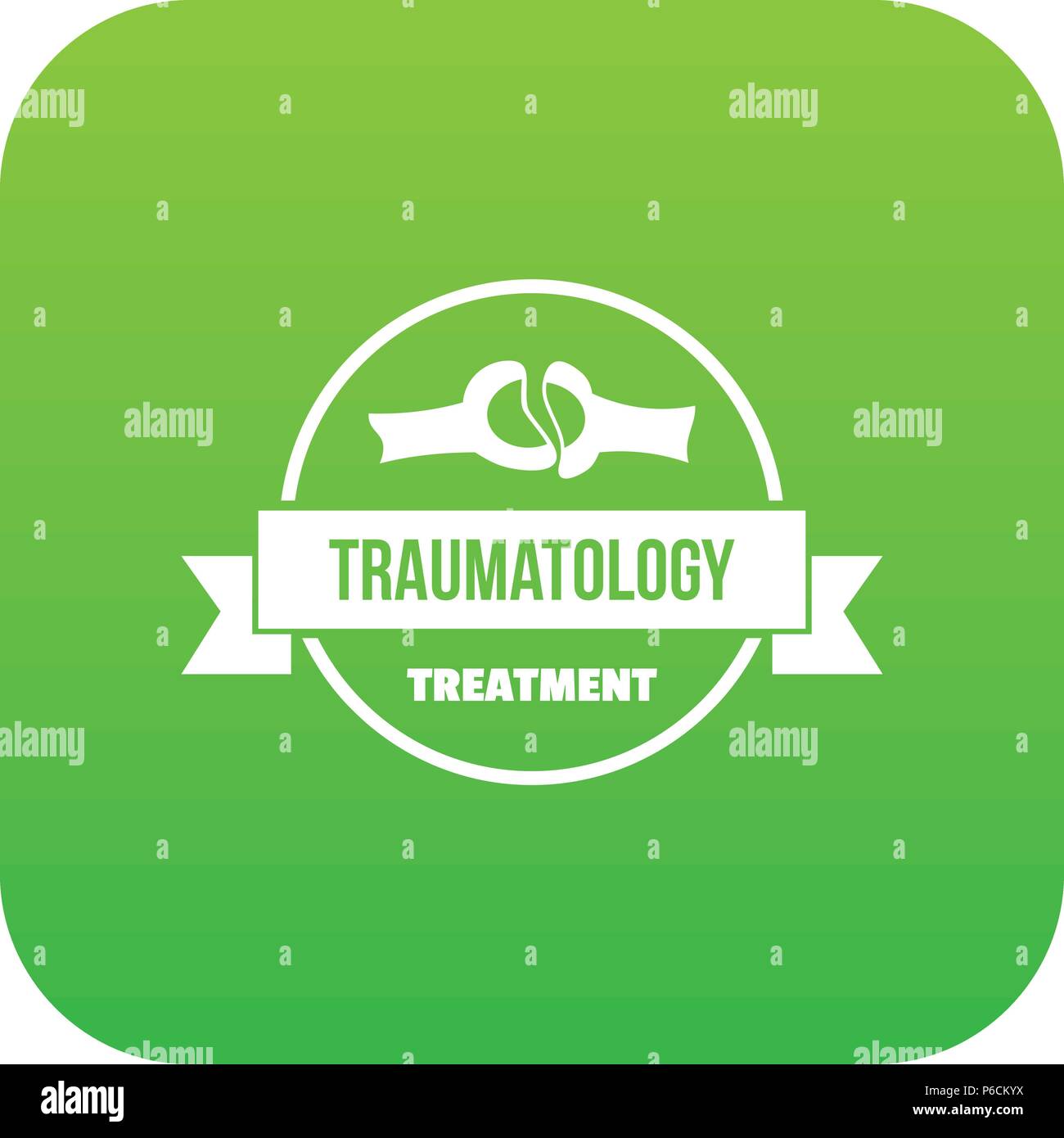 Treatment icon green vector Stock Vector Image & Art - Alamy