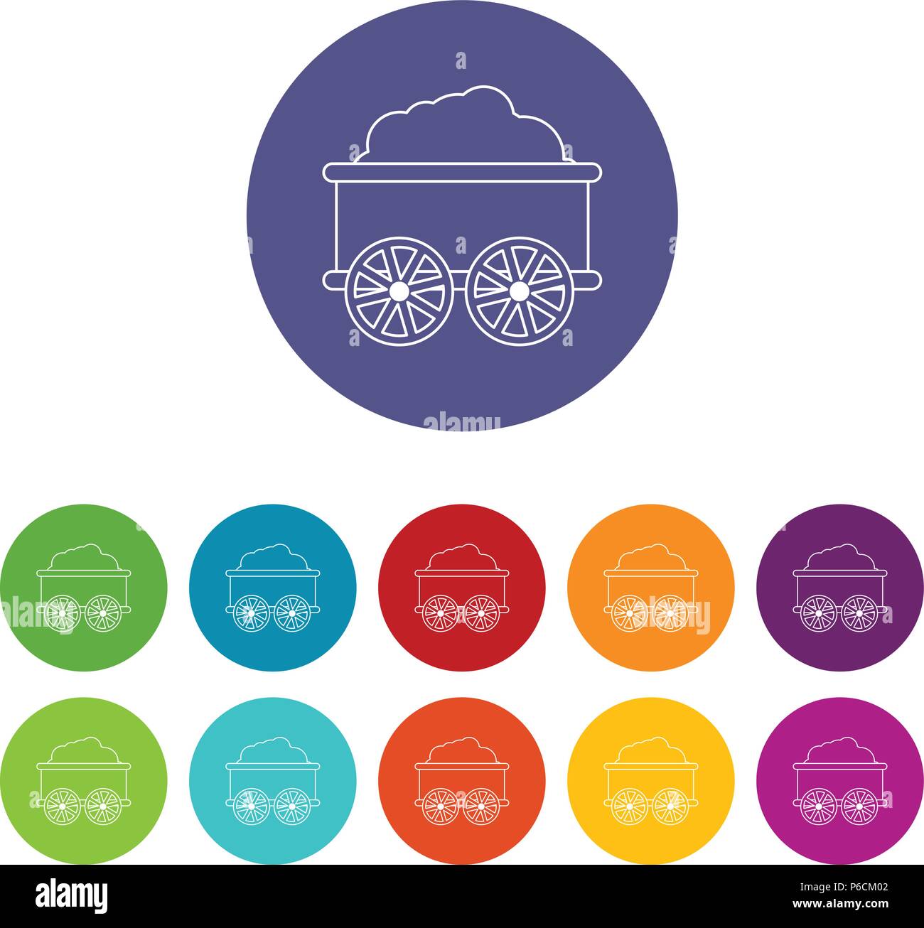Train wagon icons set vector color Stock Vector Image & Art - Alamy