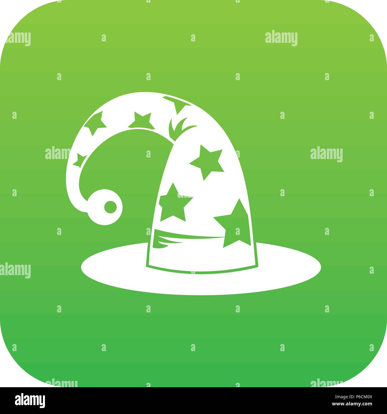 Wizards hat icon digital green Stock Vector Image & Art - Alamy