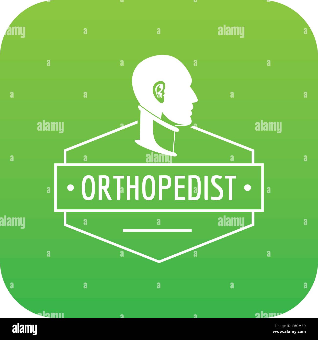 Neck orthopedic icon green vector Stock Vector Image & Art - Alamy