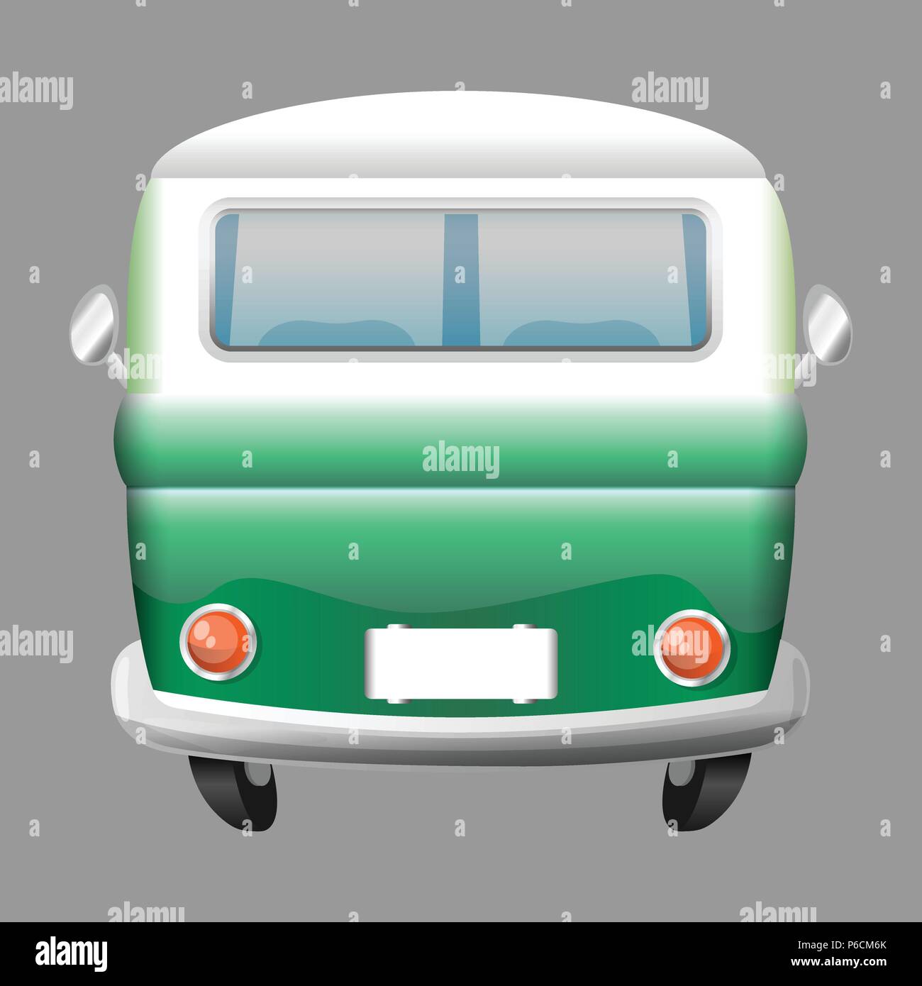 Vintage car rear view Stock Vector Images - Alamy