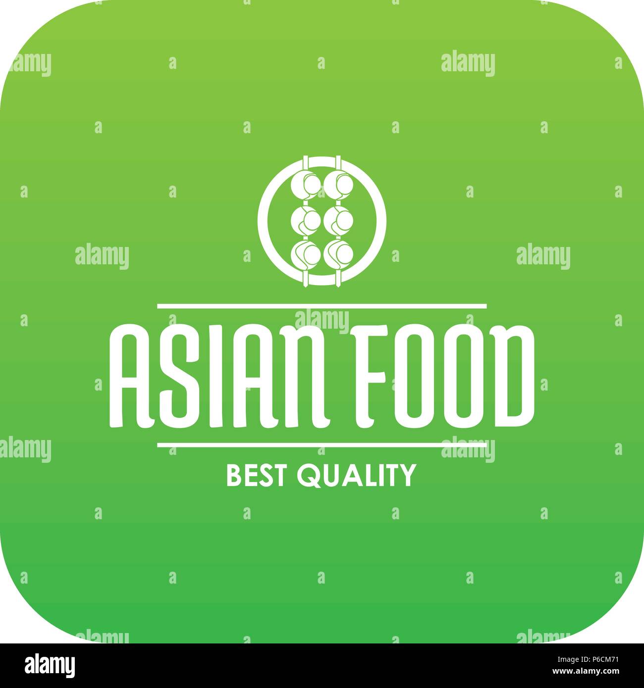 Quality asian food icon green vector Stock Vector Image & Art - Alamy