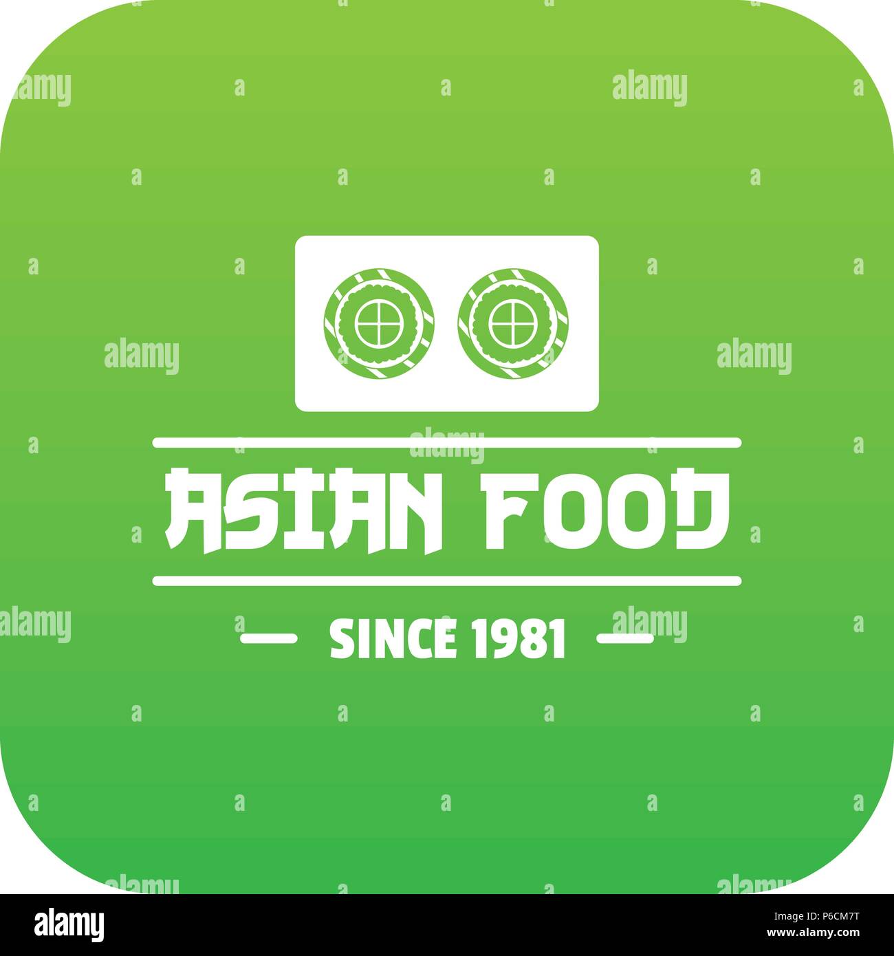 Traditional asian food icon green vector Stock Vector Image & Art - Alamy