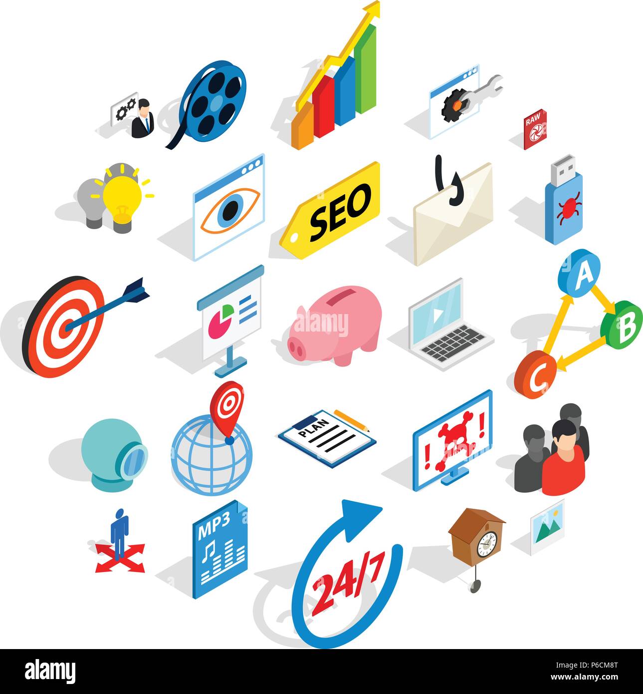 Styling icons set, isometric style Stock Vector Image & Art - Alamy