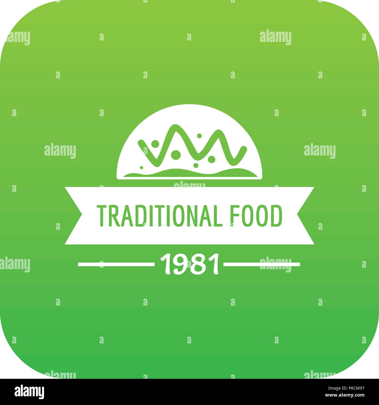 Traditional food icon green vector Stock Vector Image & Art - Alamy