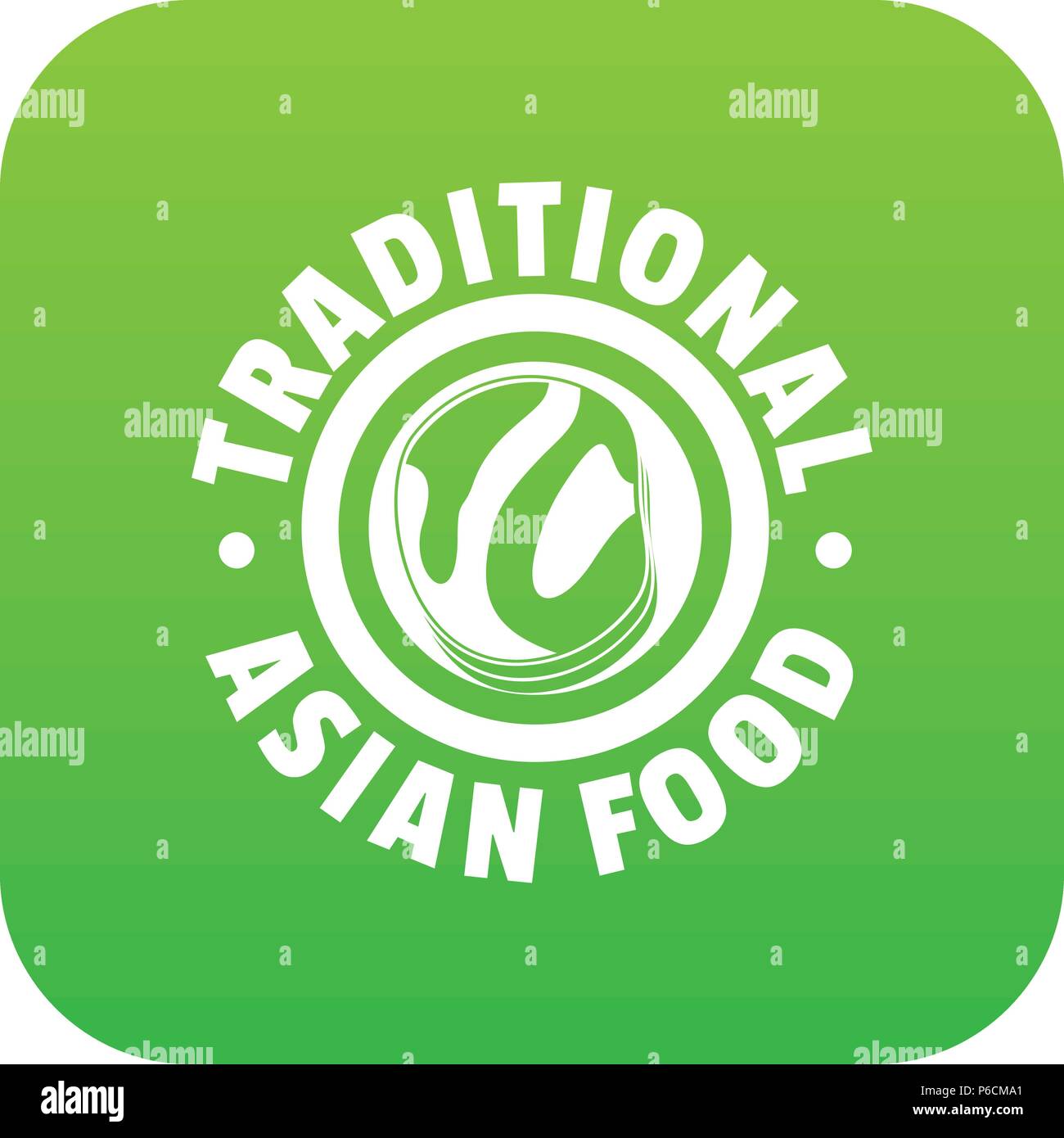 Lunch asian food icon green vector Stock Vector Image & Art - Alamy
