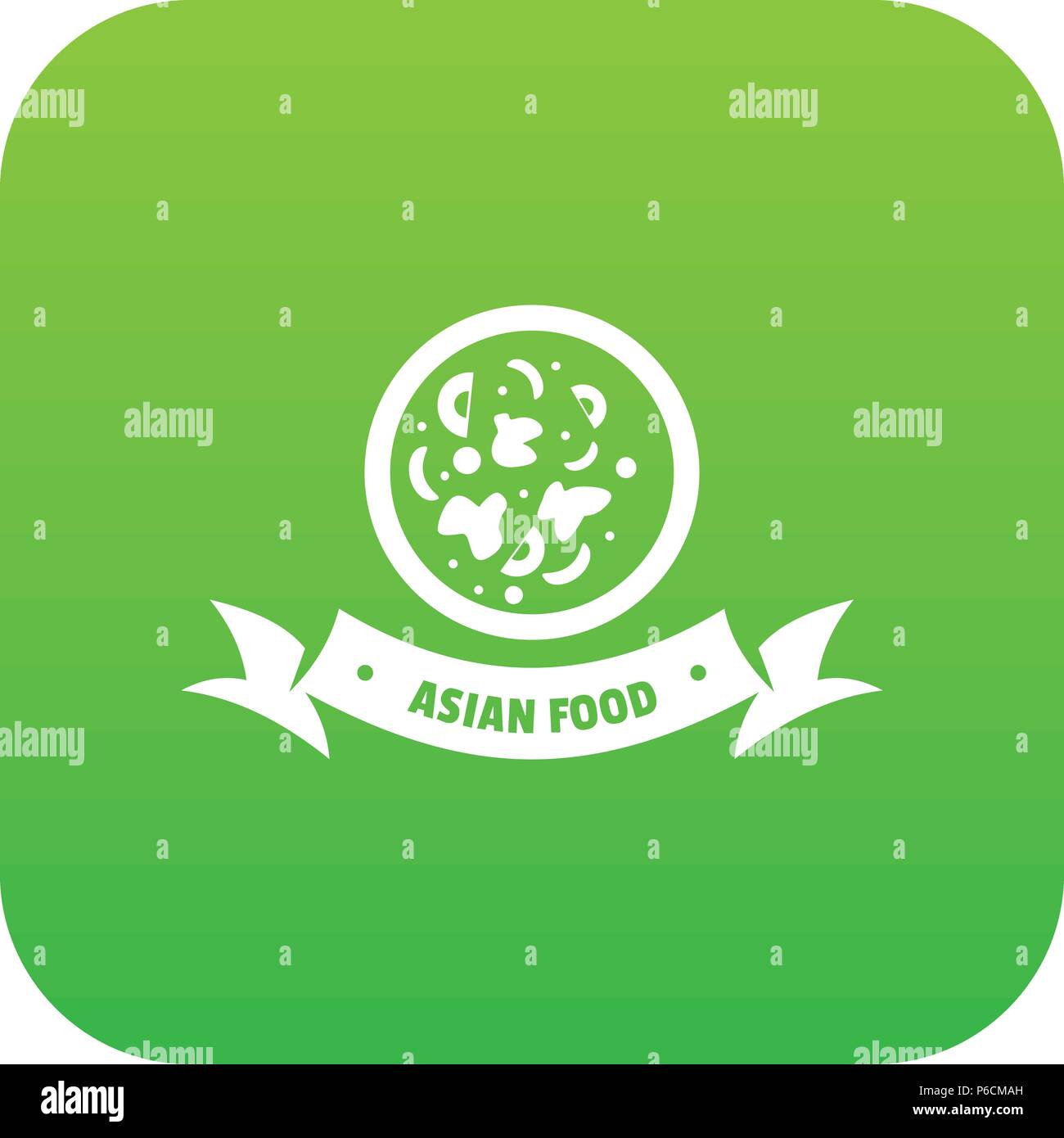 Top asian food icon green vector Stock Vector Image & Art - Alamy