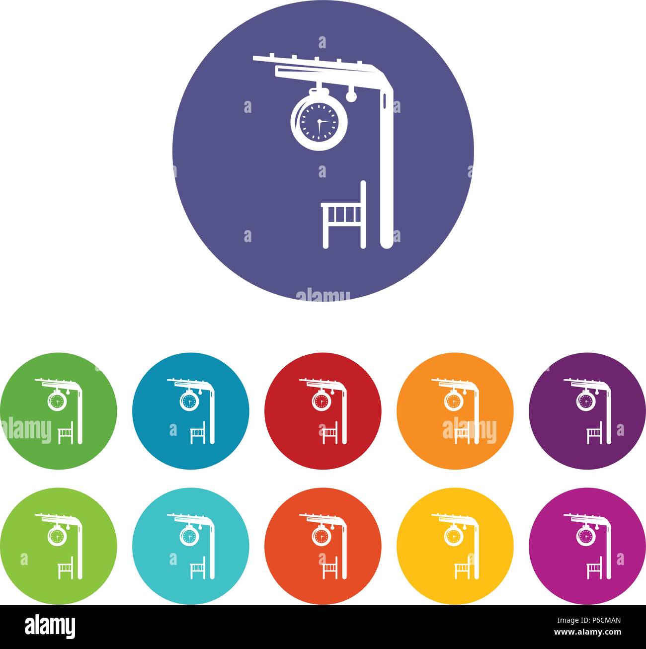 Platform railway icons set vector color Stock Vector Image & Art - Alamy