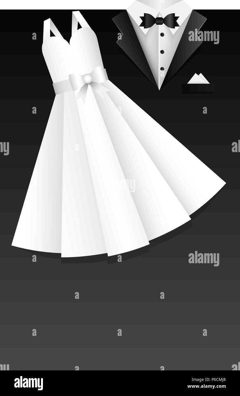 Vector illustration design wedding card Black and White Stock Photos ...