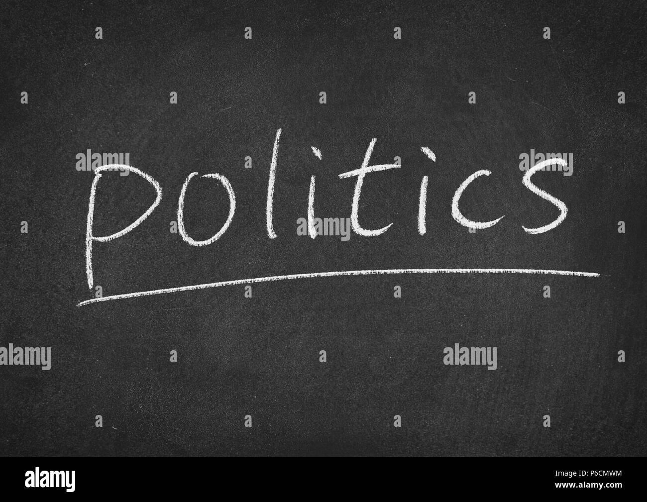 politics concept word on a blackboard background Stock Photo - Alamy