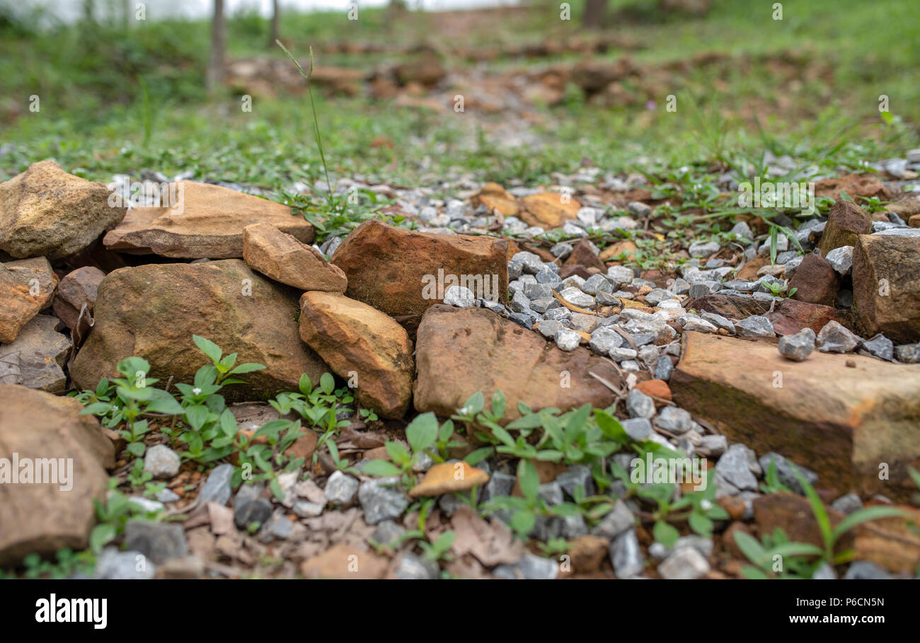 stone in road to top of mountain background and texture Stock Photo - Alamy