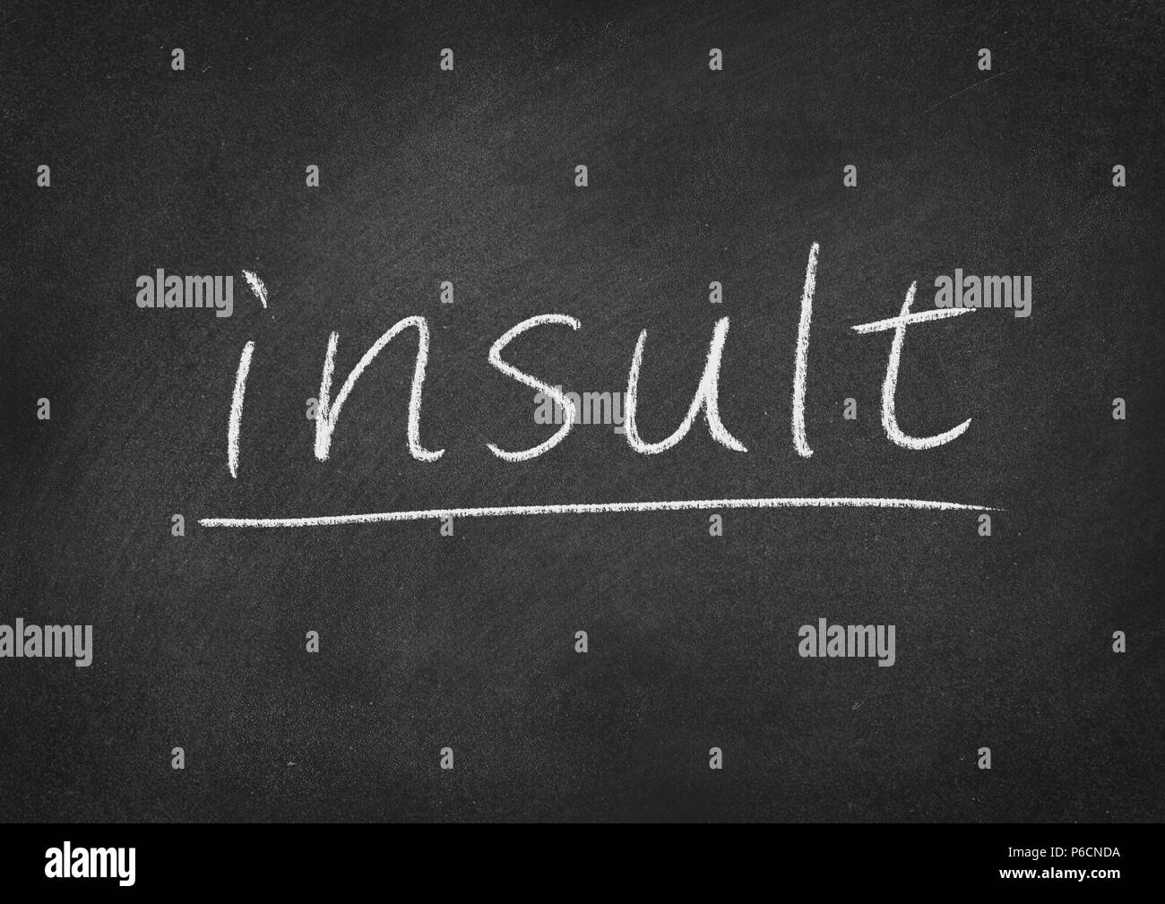 insult concept word on a blackboard background Stock Photo - Alamy