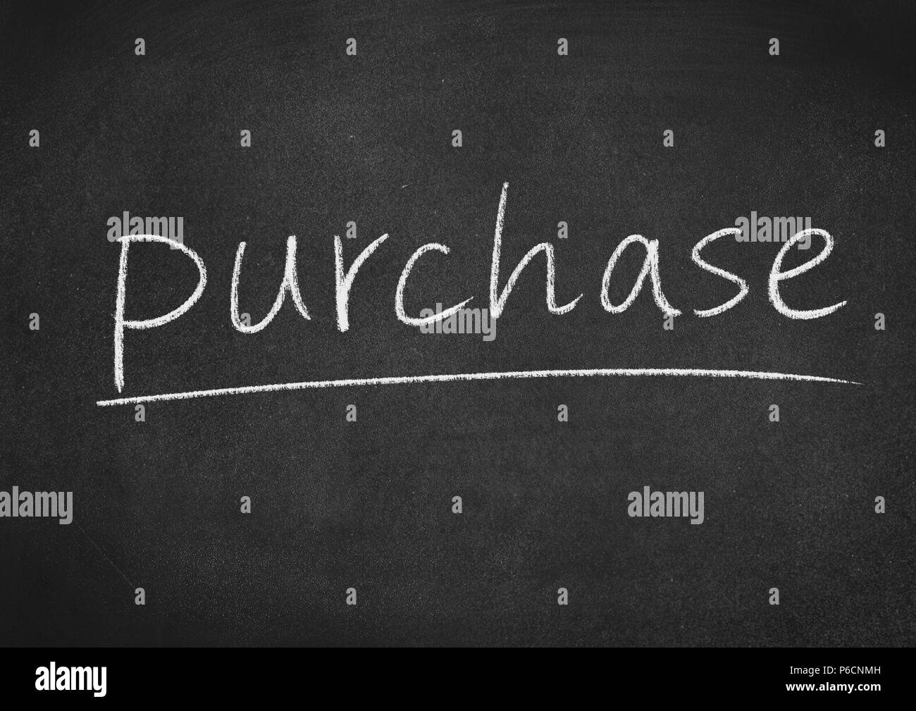 purchase concept word on a blackboard background Stock Photo - Alamy
