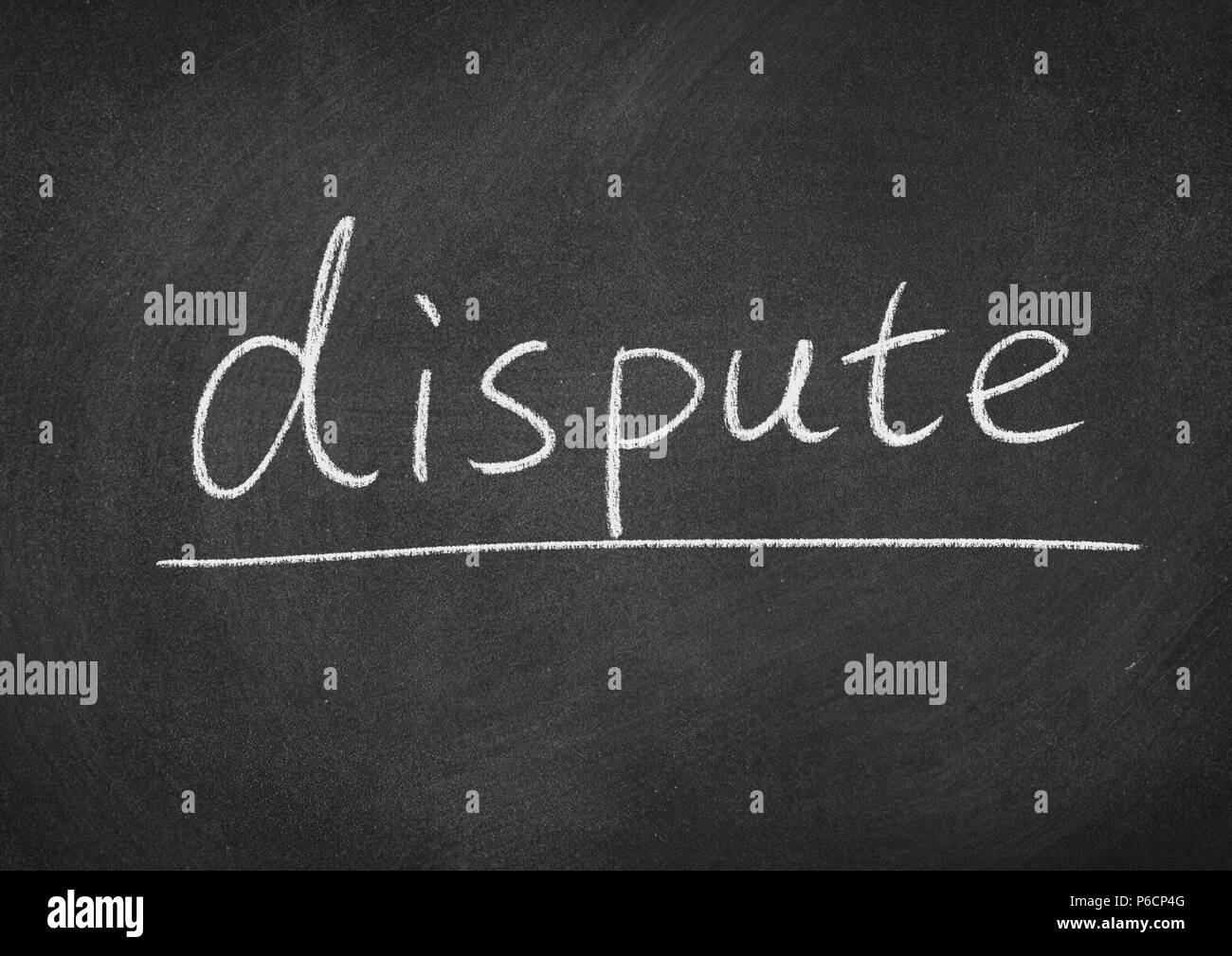 dispute concept word on a blackboard background Stock Photo - Alamy