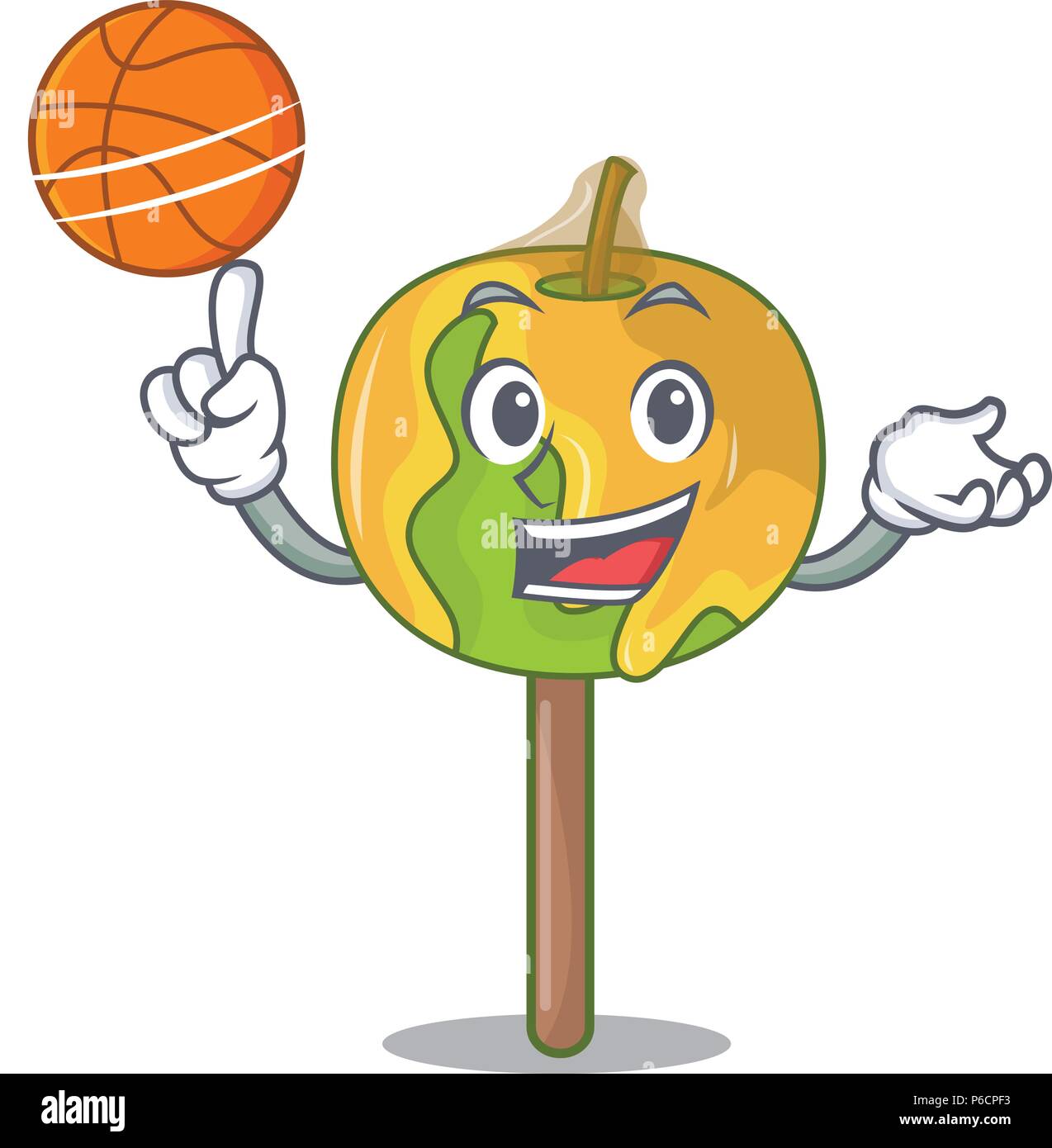 With basketball candy apple character cartoon Stock Vector Image & Art ...