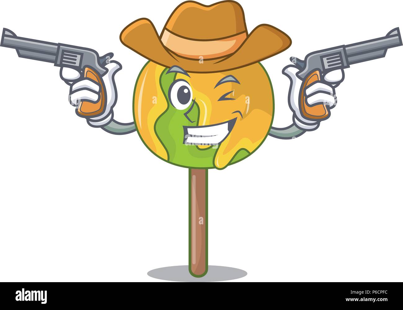 Cowboy candy apple character cartoon Stock Vector Image & Art - Alamy