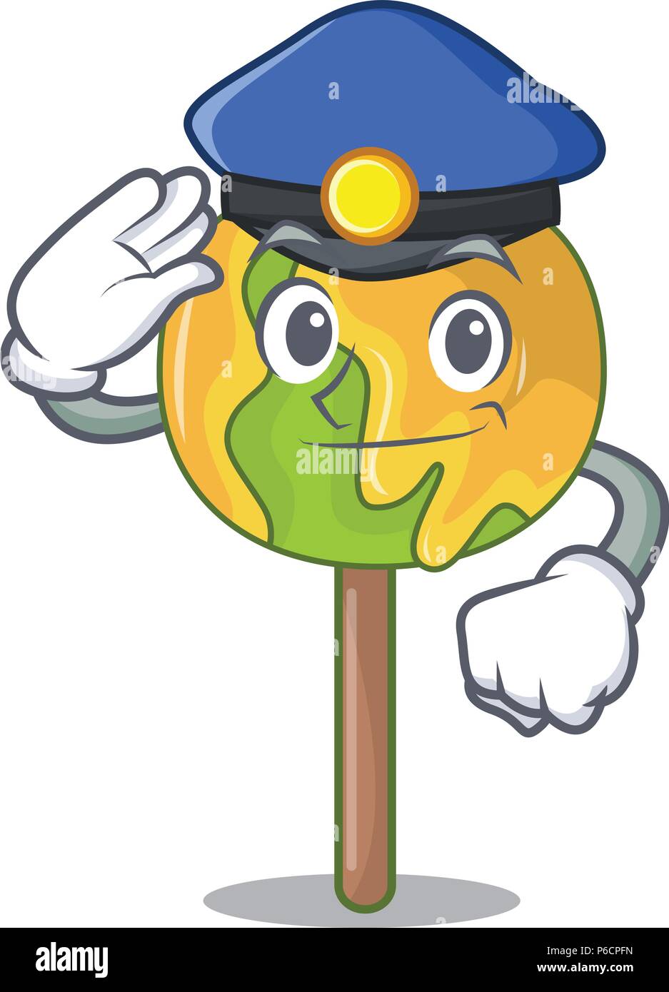 Police candy apple character cartoon Stock Vector Image & Art - Alamy