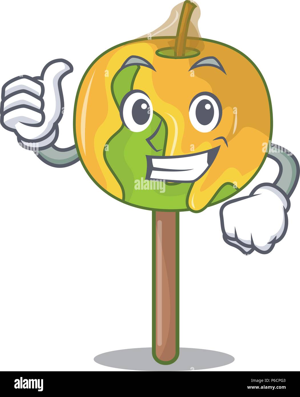Thumbs up candy apple character cartoon Stock Vector Image & Art - Alamy