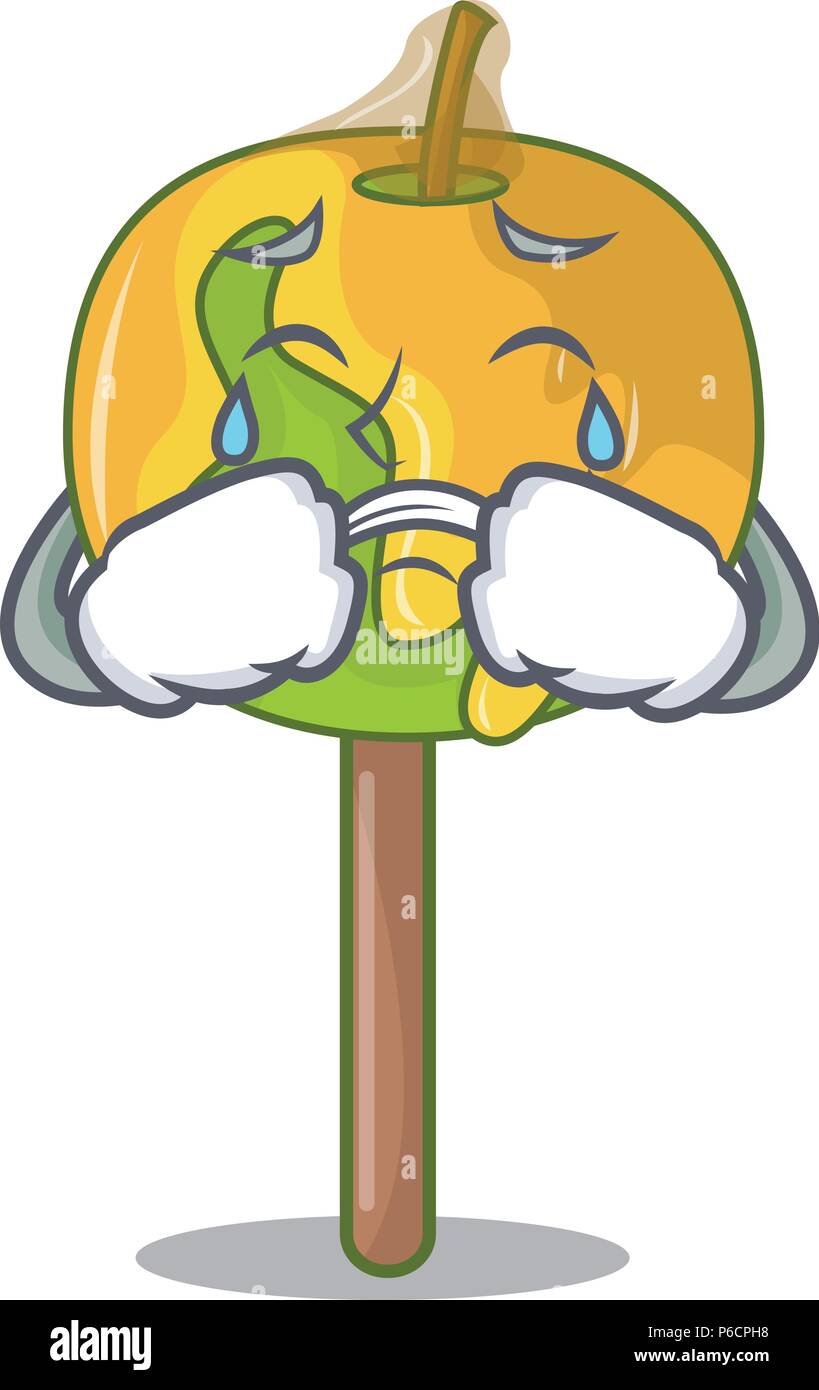 Crying candy apple mascot cartoon Stock Vector Image & Art - Alamy