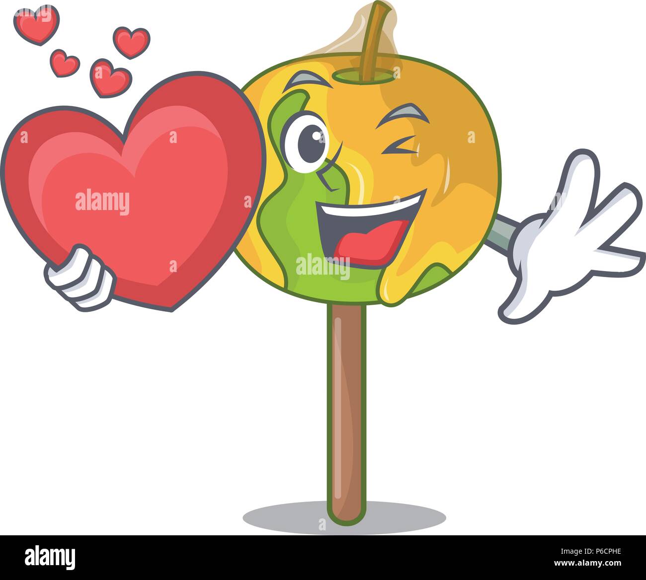 Sugar heart apple Stock Vector Images - Alamy