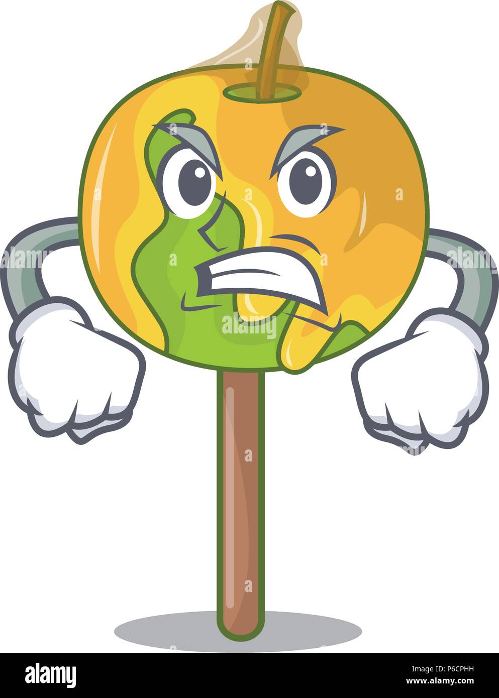 Angry candy apple mascot cartoon Stock Vector Image & Art - Alamy