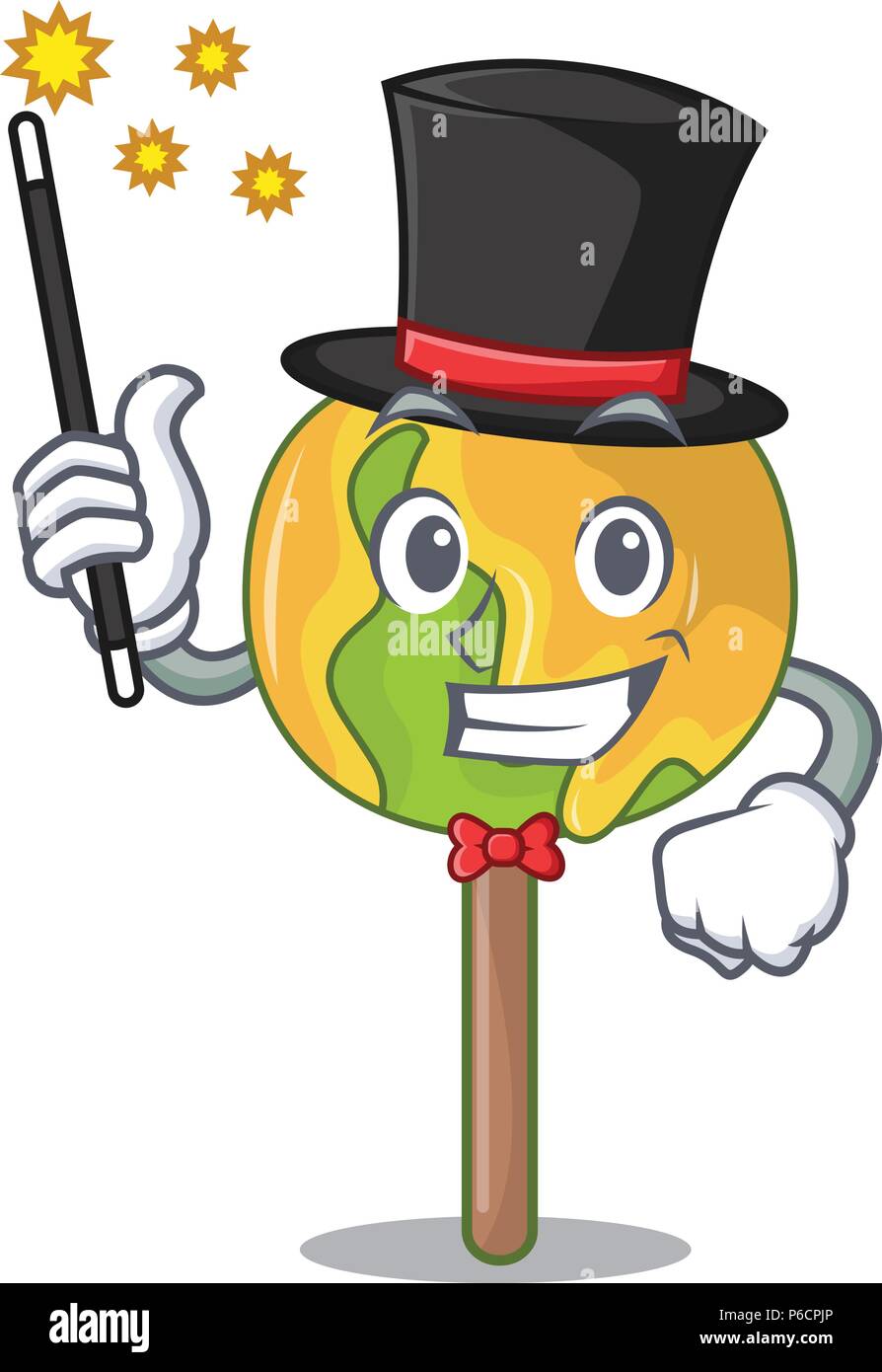 Magician candy apple mascot cartoon Stock Vector Image & Art - Alamy