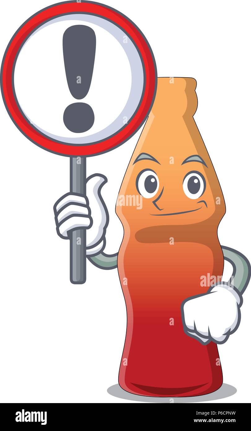 With sign cola bottle jelly candy character cartoon Stock Vector Image ...