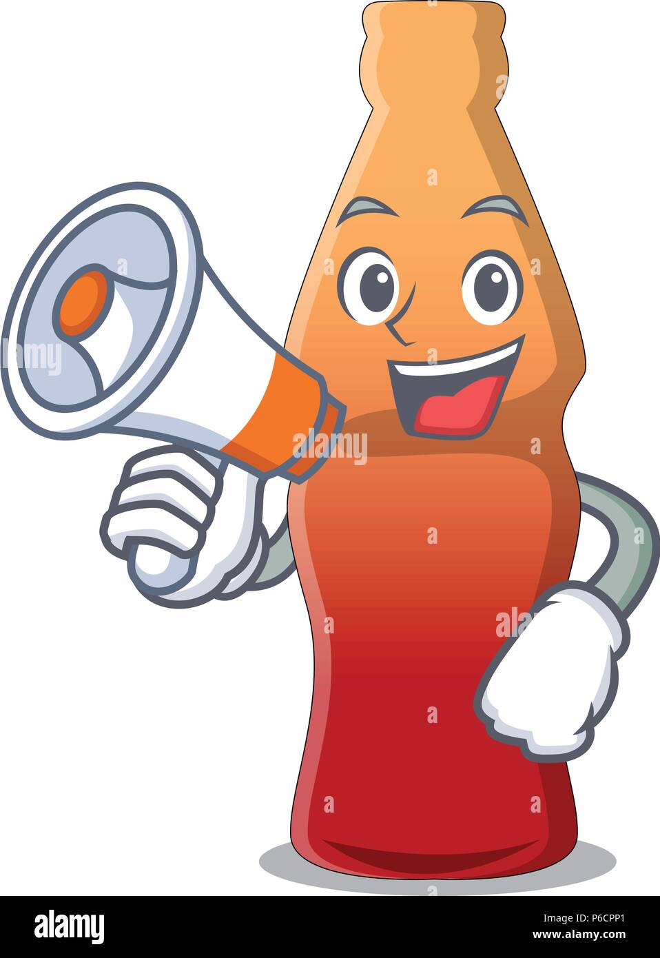 With megaphone cola bottle jelly candy character cartoon Stock Vector ...