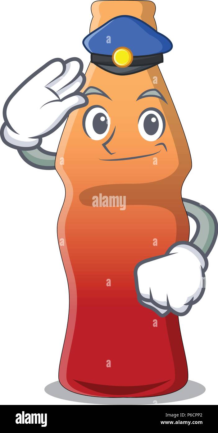 Police cola bottle jelly candy character cartoon Stock Vector Image ...