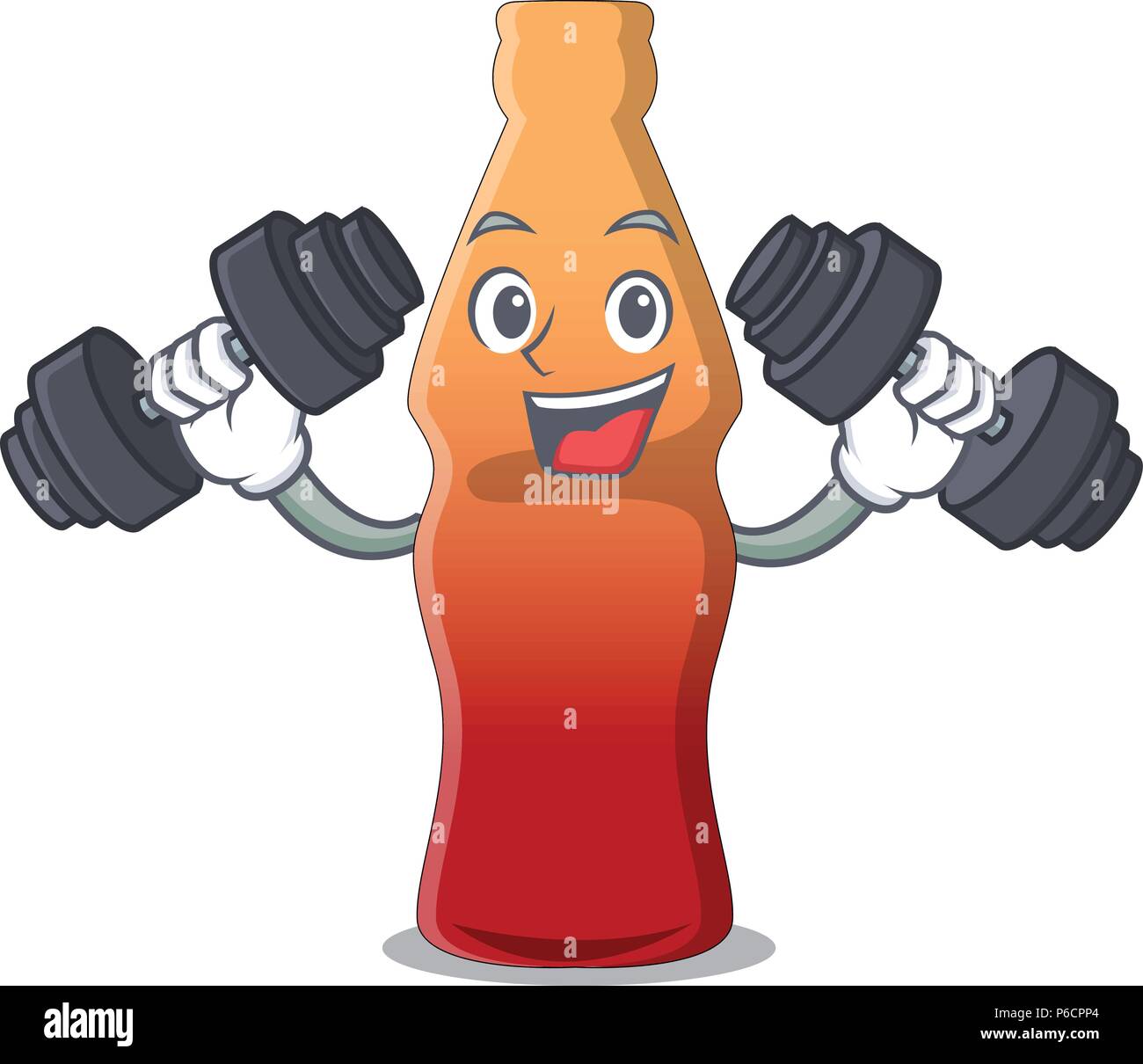 Fitness cola bottle jelly candy character cartoon Stock Vector Image ...