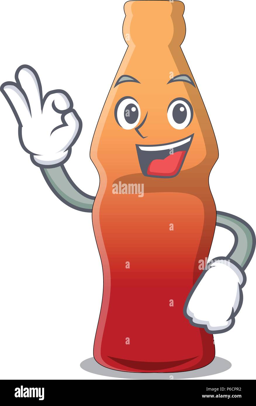 Okay cola bottle jelly candy character cartoon Stock Vector Image & Art ...