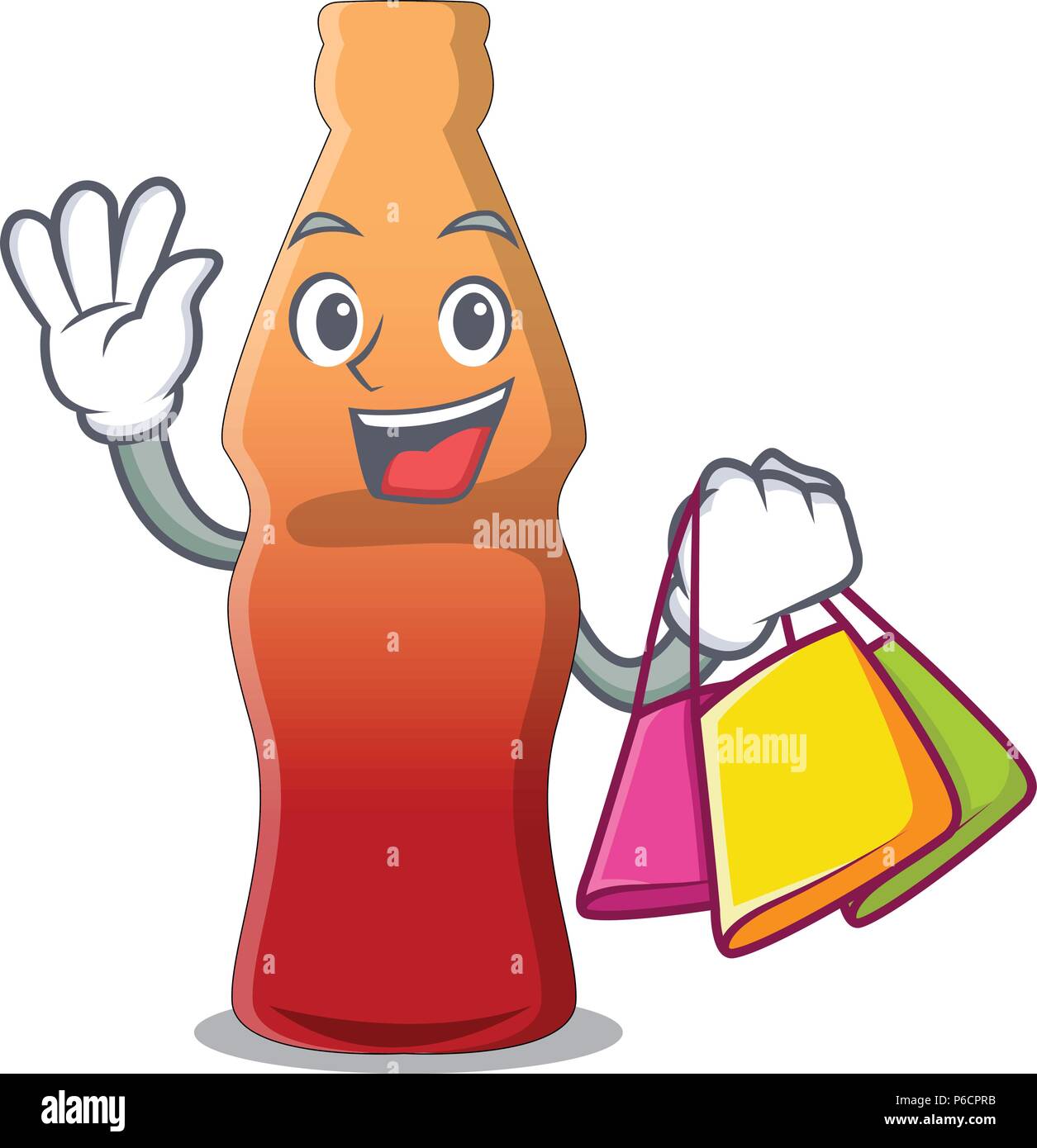 Shopping cola bottle jelly candy character cartoon Stock Vector Image ...