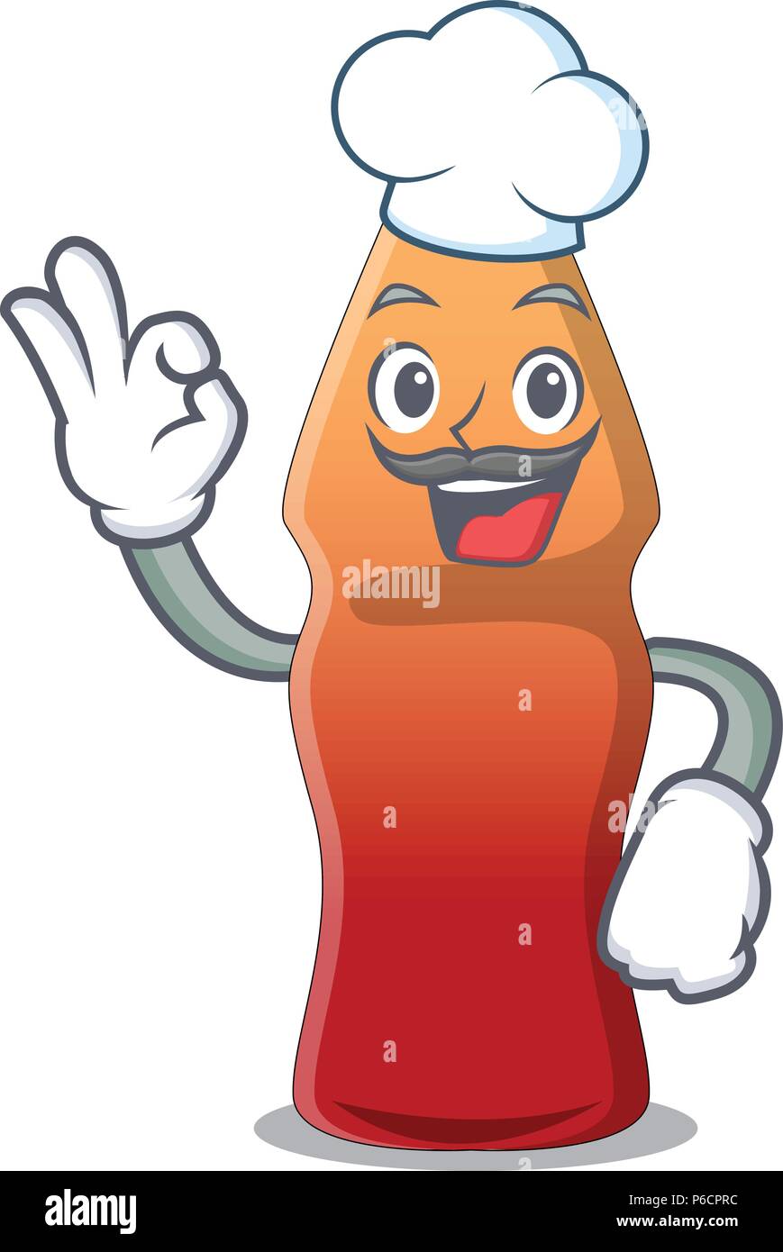 Chef cola bottle jelly candy character cartoon Stock Vector Image & Art ...