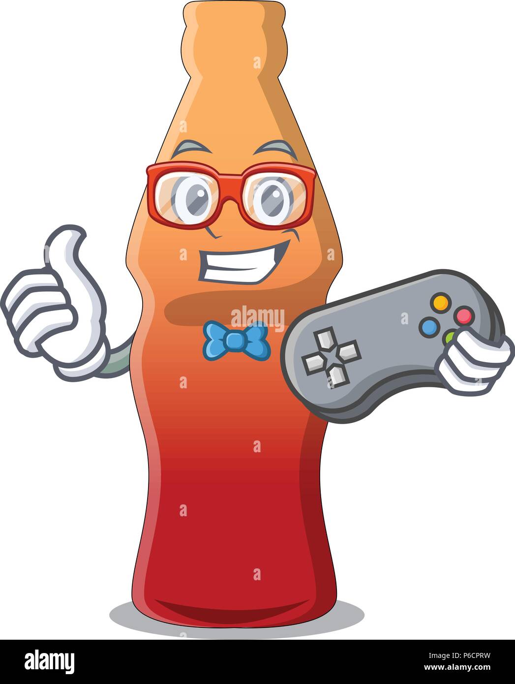 Gamer cola bottle jelly candy mascot cartoon Stock Vector Image & Art ...