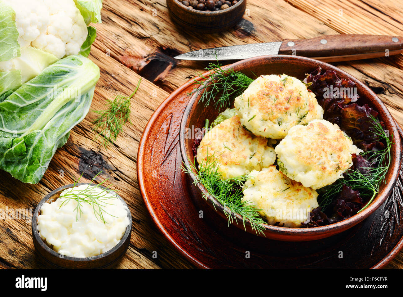 Healthy fried vegetable rissole with cabbage.Vegetarian rissole Stock ...