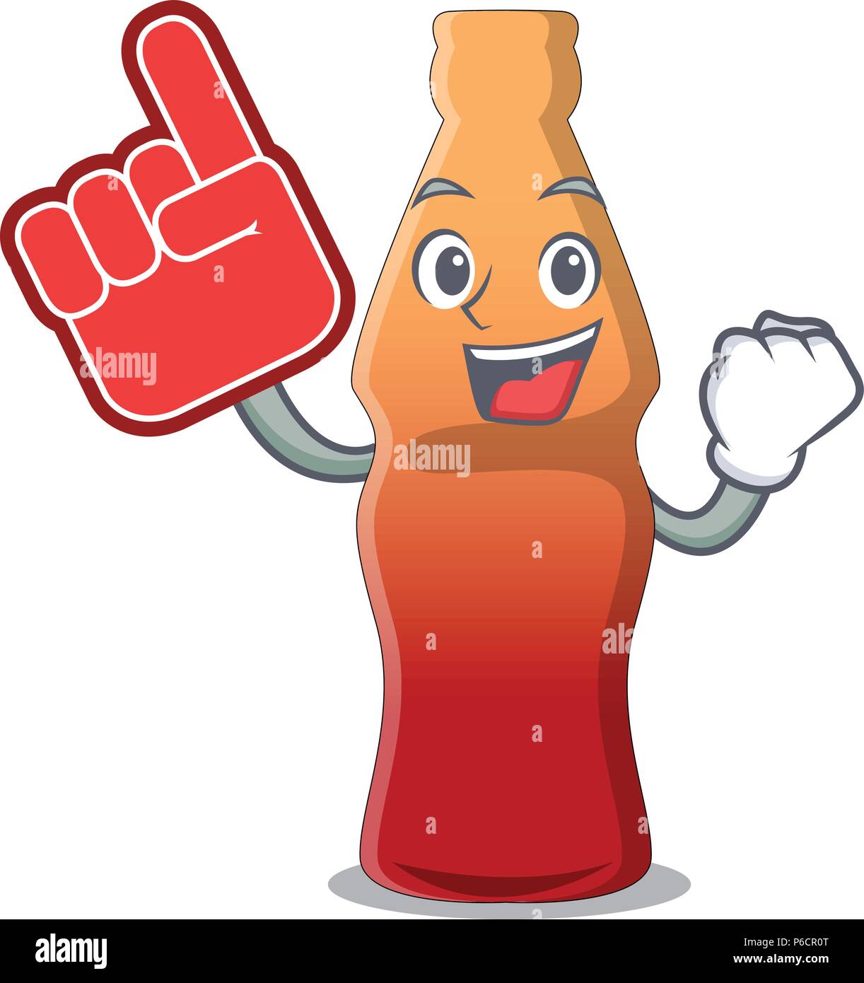 Foam finger cola bottle jelly candy mascot cartoon Stock Vector Image ...