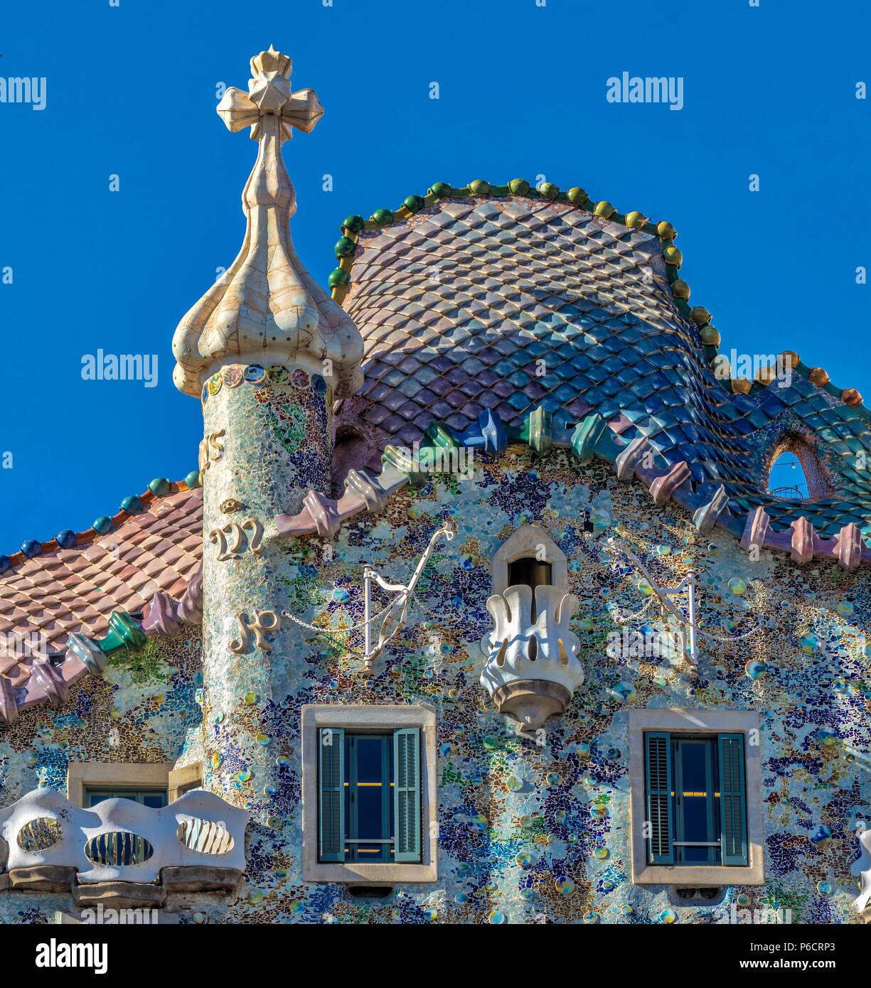 Barcelona City, Casa Batllo (Batllo house), Gaudi architect, Spain ...