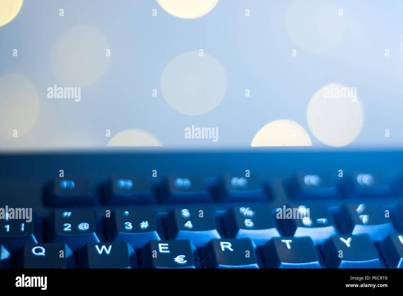 Plastic external computer keyboard pc keysclose-up photo Stock Photo ...