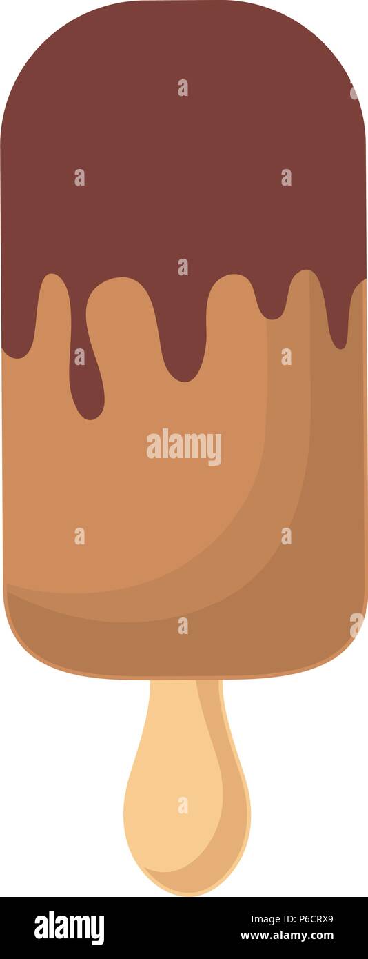 chocolate ice cream bar icon over white background, vector illustration Stock Vector Image & Art ...